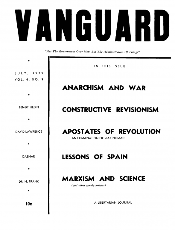 Vanguard (Vol. 4, No. 9, July 1939) | libcom.org